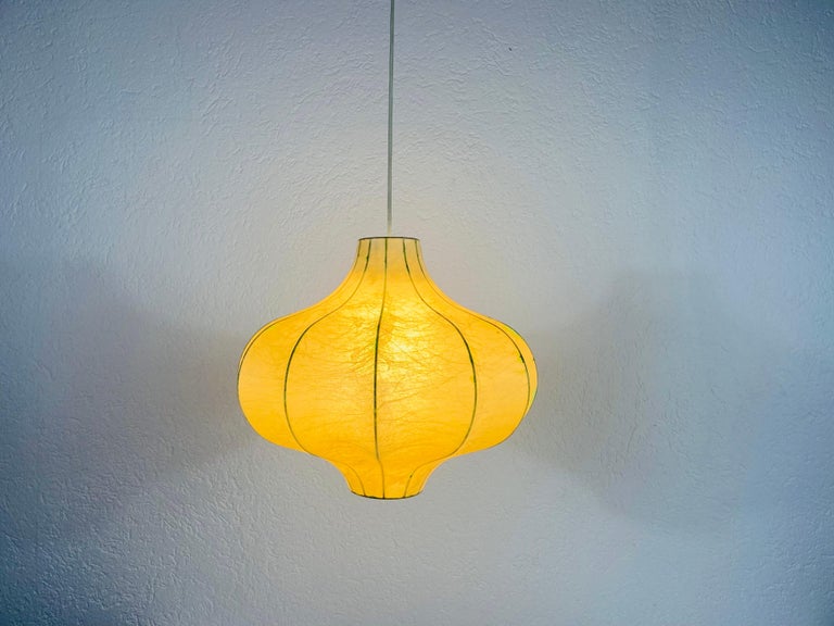 Flower Shape Mid-Century Modern Cocoon Pendant Light, 1960s, Italy at ...