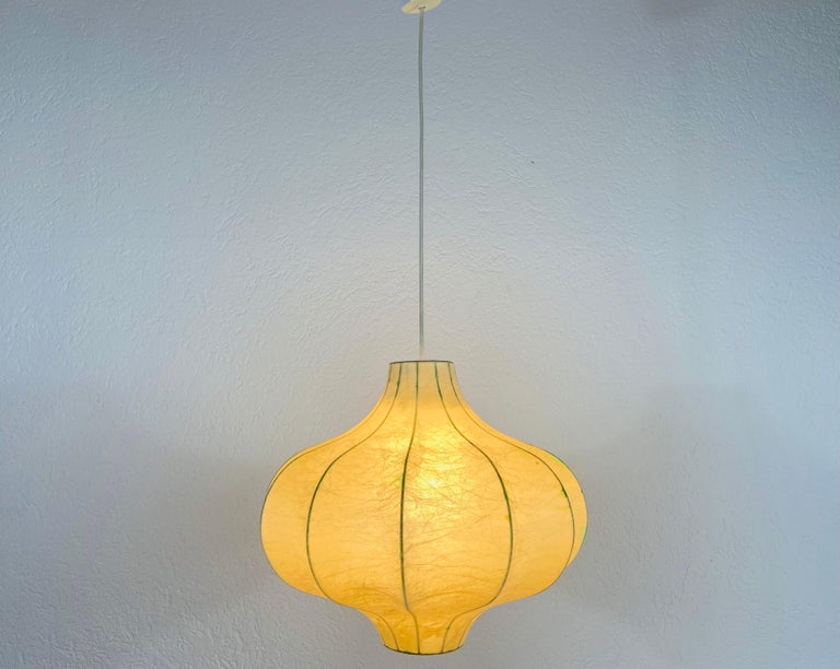 Flower Shape Mid-Century Modern Cocoon Pendant Light, 1960s, Italy at ...