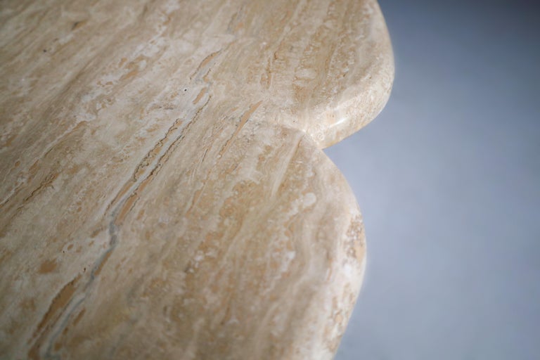 Flower Shaped Top Travertine Dining or Centre Table, Italy, 1970s For ...