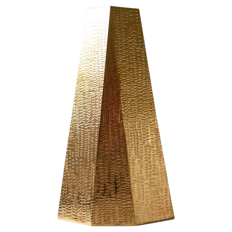 Flower Vase Geometrical Contemporary Modern Textured 24k gold-plated ...