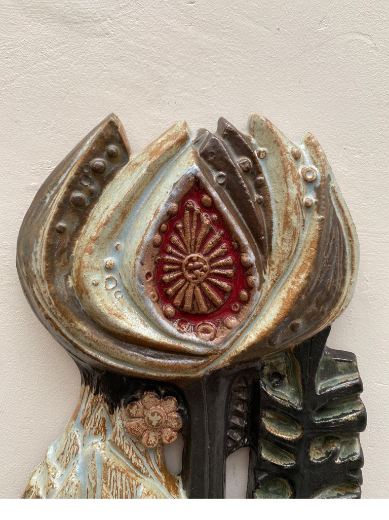 Flower Wall Sculpture by Perignem and Paul Vermeire, 1960s Belgium at ...