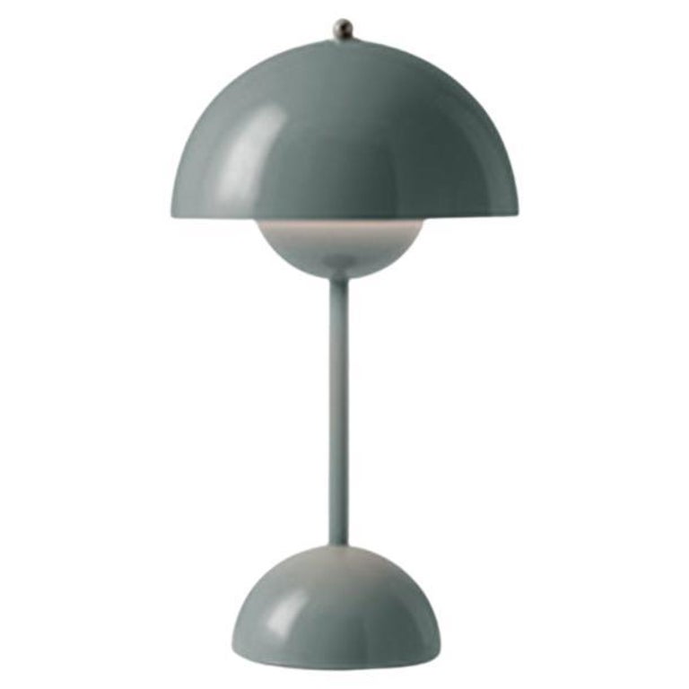 Flowerpot Vp9 Portable Stone Blue Table Lamp from Verner Panton For ...