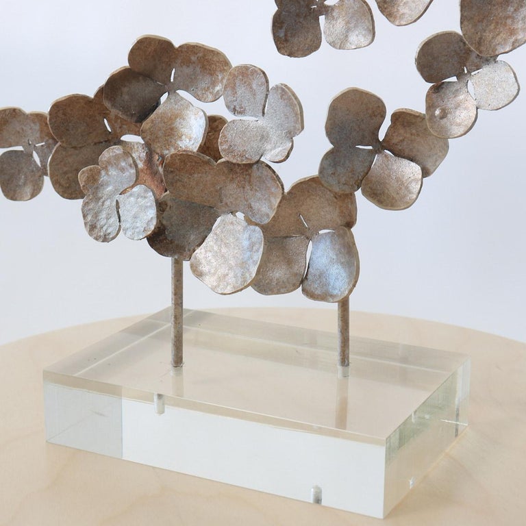 Flowers on Acrylic Accessory in an Oyster Finish For Sale at 1stDibs
