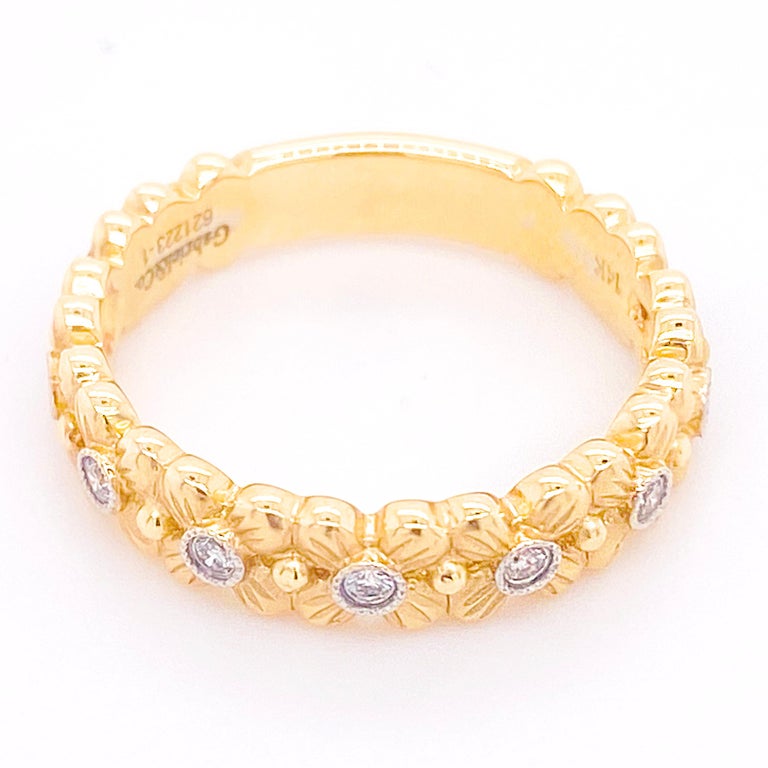 Customizable Flowery Design Band by Five Star Jewelry, Flower Eternity ...