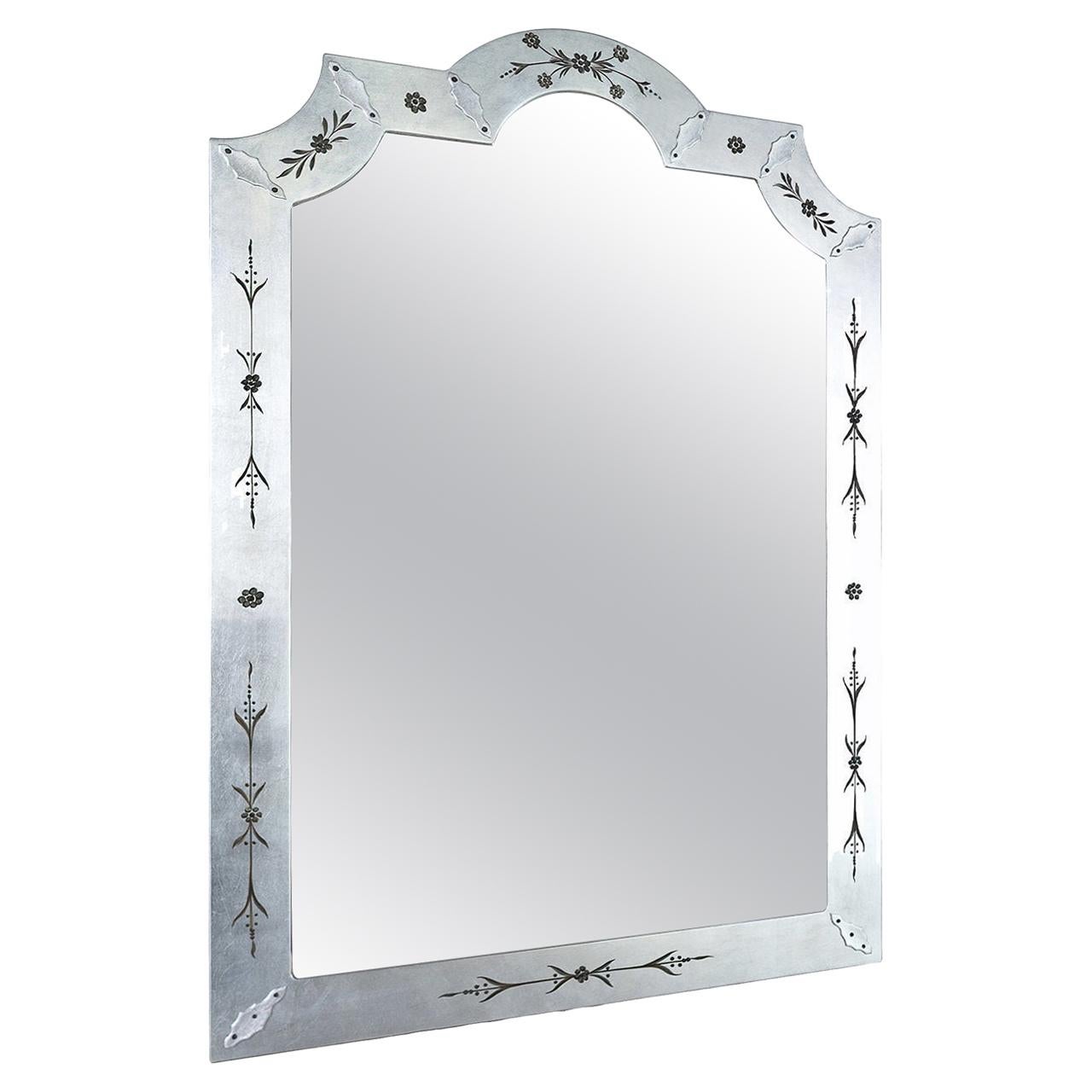 Silver Leaf Mirror with Original Mirror For Sale at 1stDibs