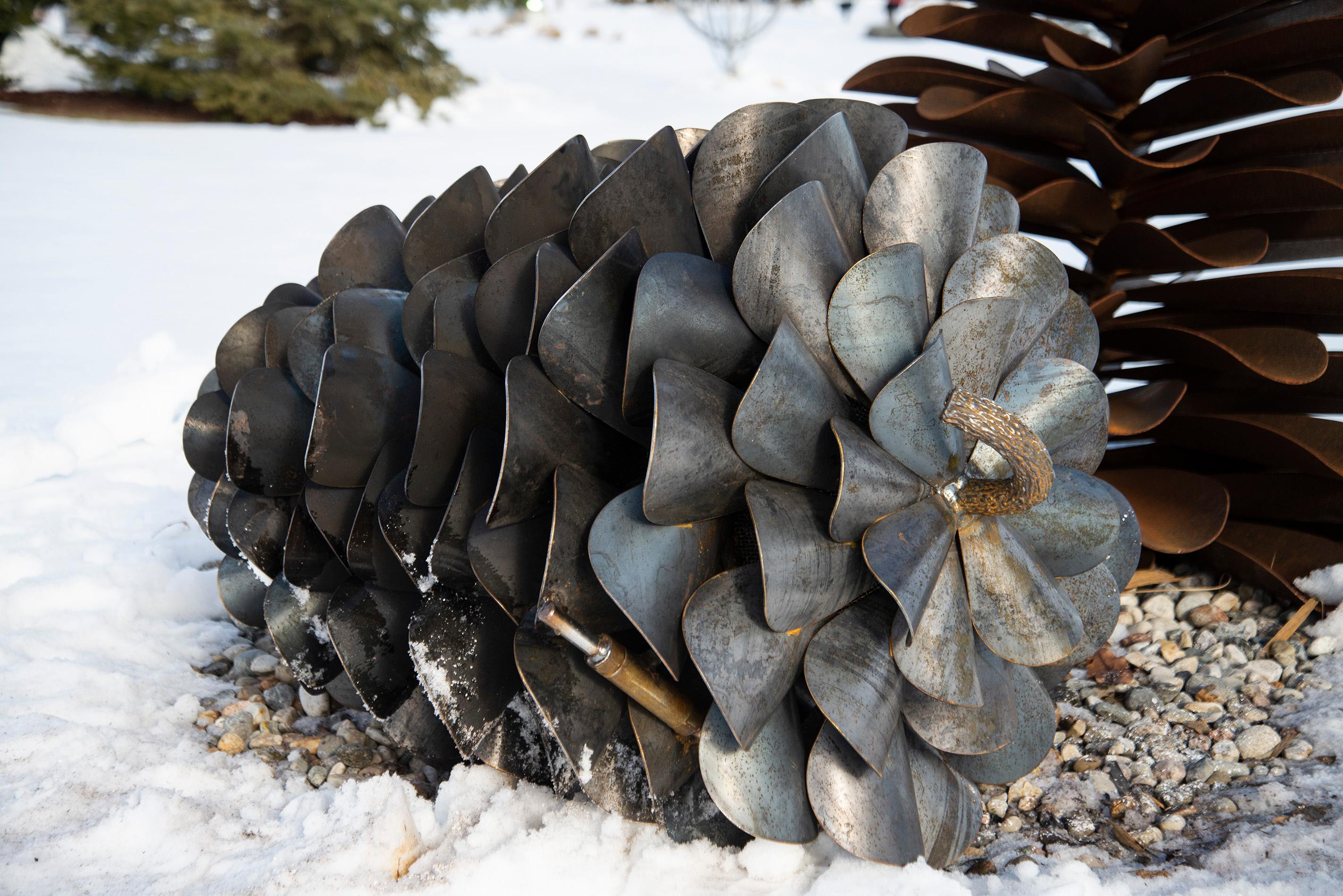 Floyd Elzinga - Fire Cone 22-684 - large nature rusted Corten steel ...