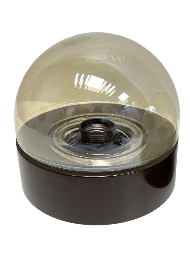 Flush Mount or Sconce, Bakelite Amber Glass, Teka Design, Germany 1960s ...