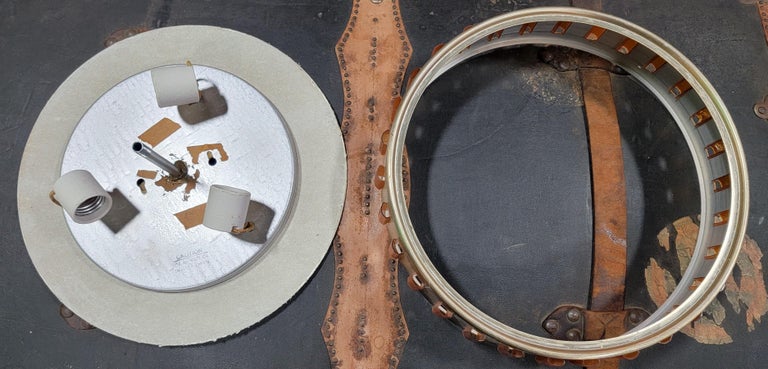 Flush Mount Space Ship Ceiling Fixtures a Pair For Sale at 1stDibs