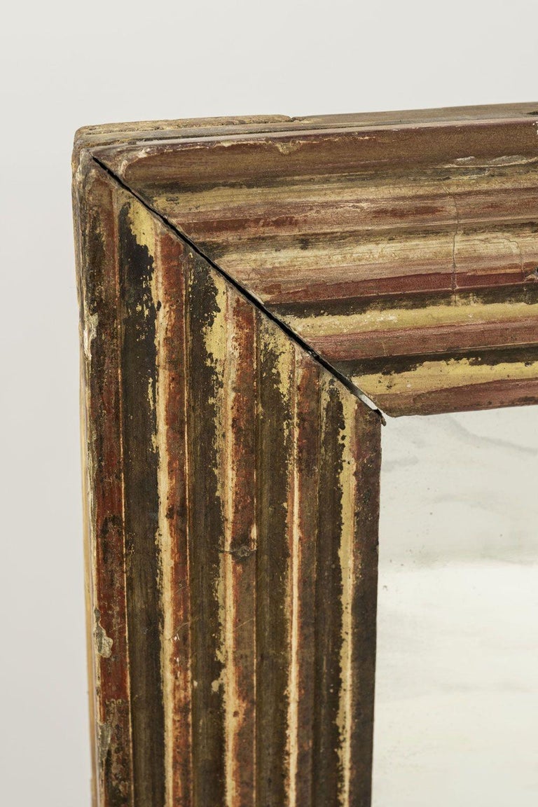 Fluted Giltwood Mirror at 1stDibs