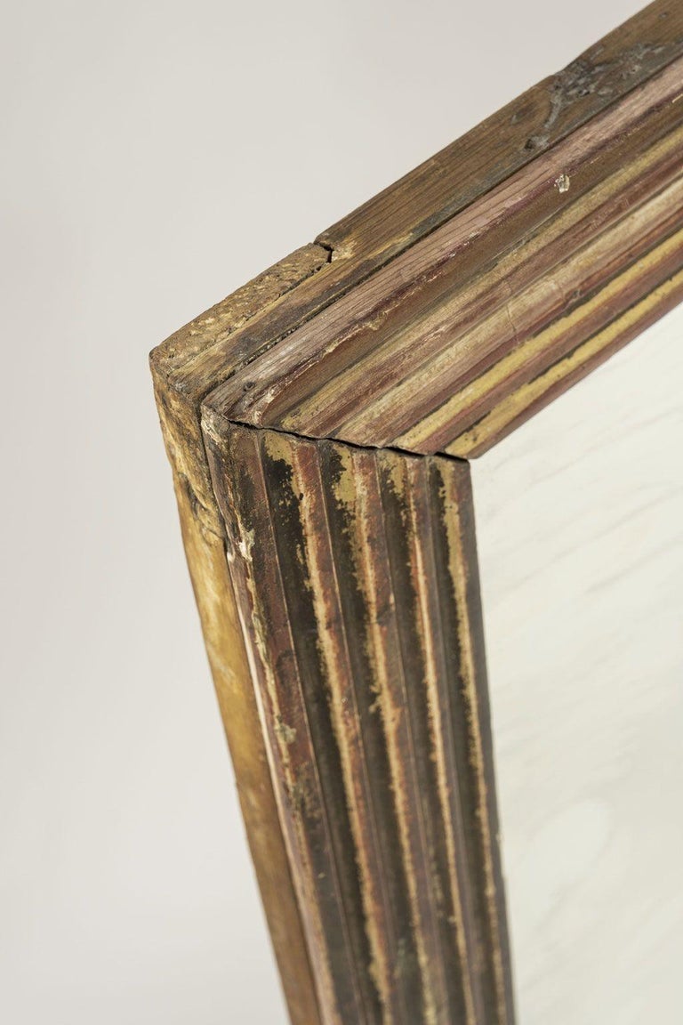 Fluted Giltwood Mirror at 1stDibs
