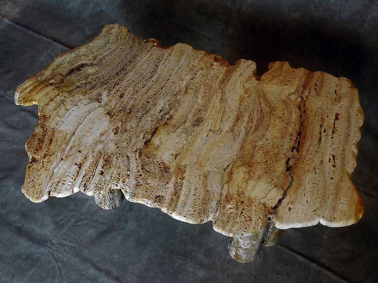 Flynn Stone Coffee Table by Jean-Fréderic Bourdier For Sale at 1stDibs