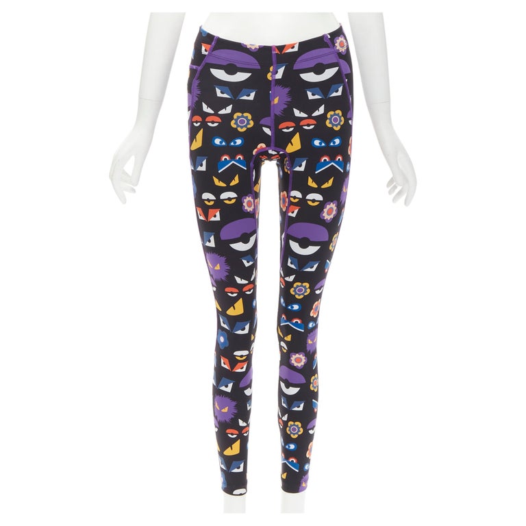 FNEDI Monster Bug Eye black graphic print Activewear leggings For Sale ...