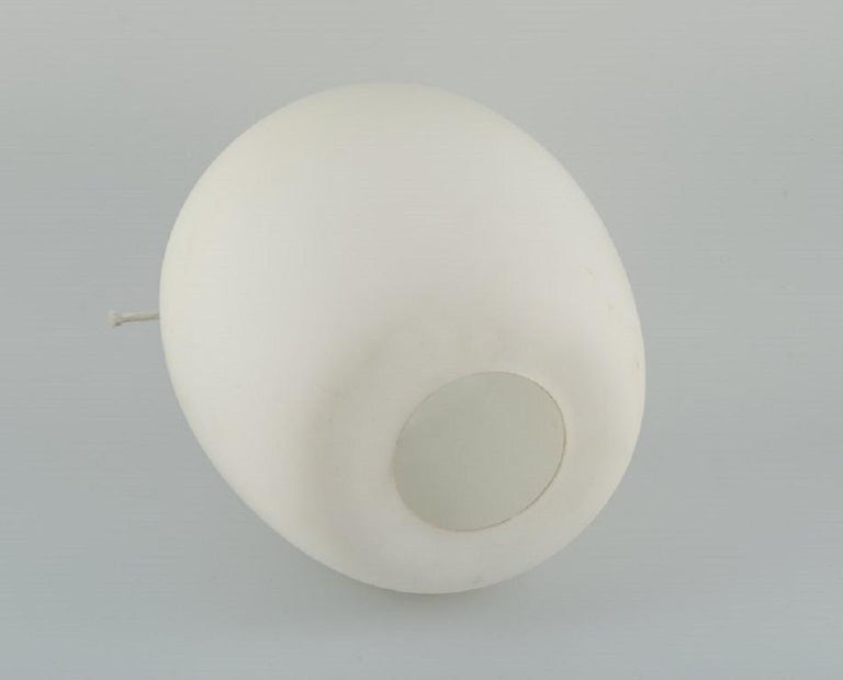 Fog and Mørup Pendant in Frosted Opal Glass with Brass Mounting, Mid ...