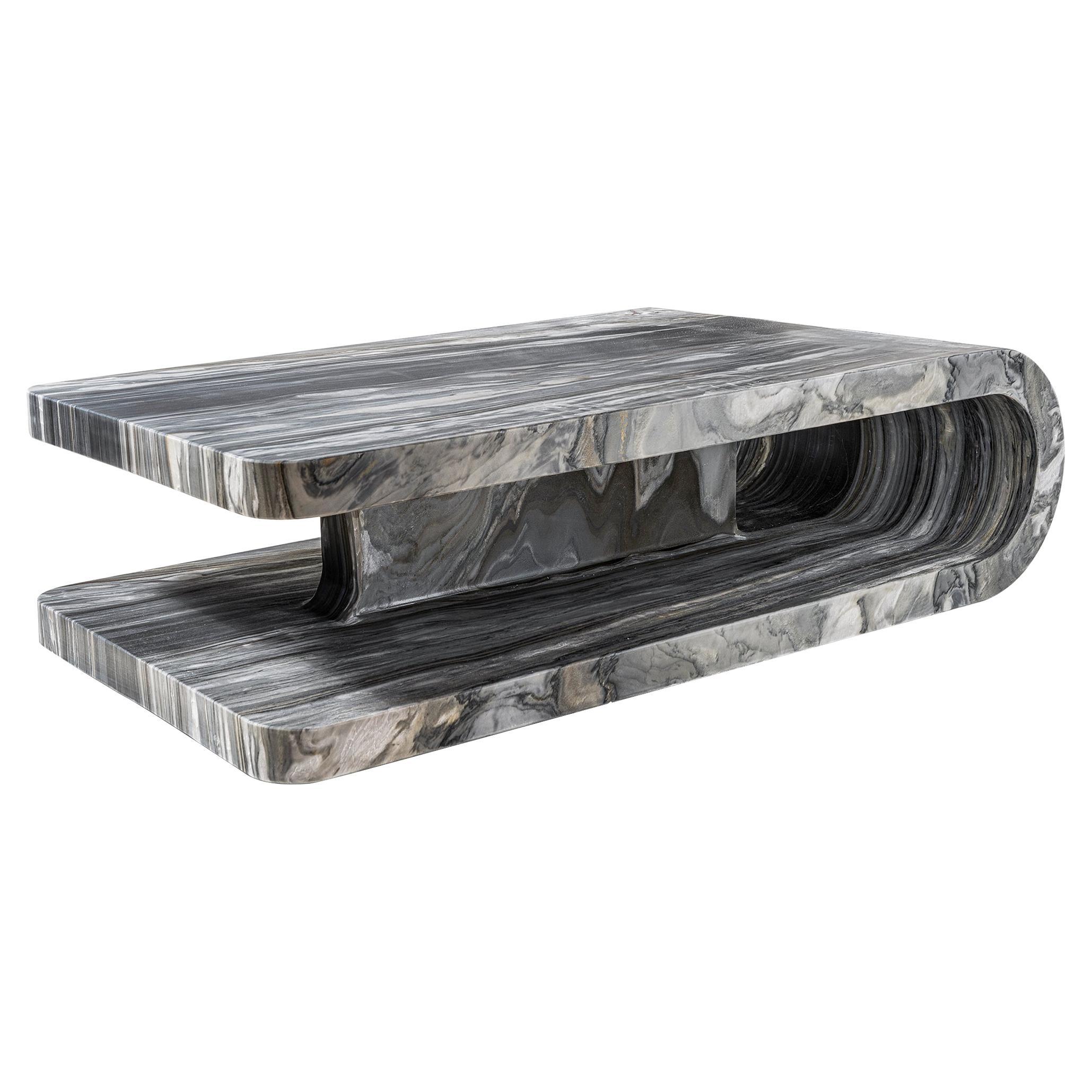 Fold Coffee Table in Calacatta Midnight For Sale at 1stDibs