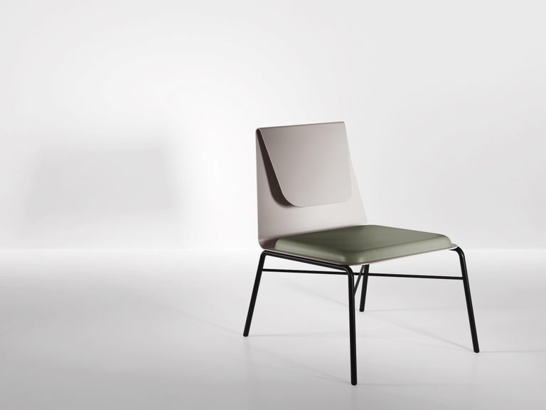 Fold Contemporary Lounge Chair in Metal and Fabric by Artefatto Design ...