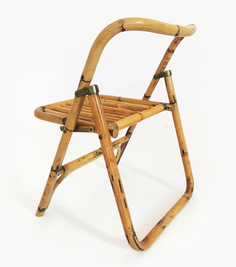 Folding Bamboo Chairs by Dalvera, Italy 1970s For Sale at 1stDibs