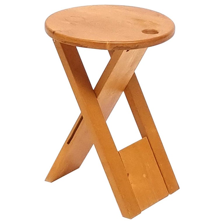 Foldable Beech Suzy Stool by Adrian Reed, 1980s at 1stDibs