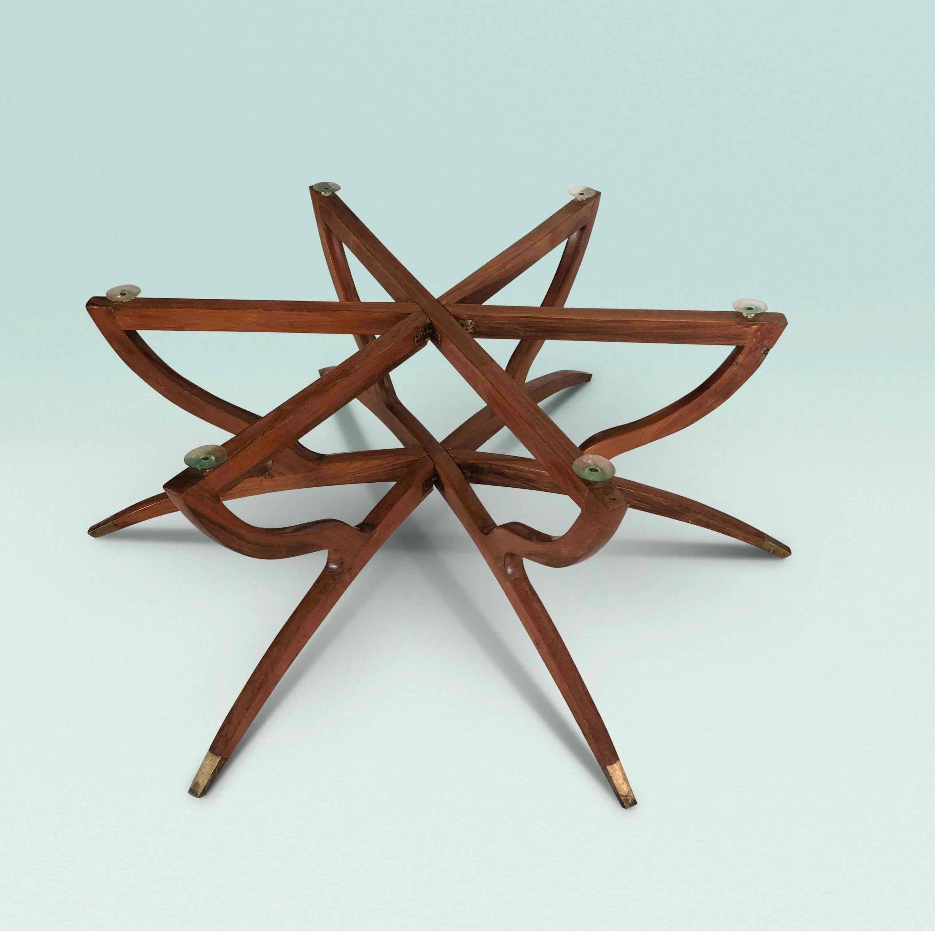 Foldable Mid-Century Spider Leg Coffee Table at 1stDibs