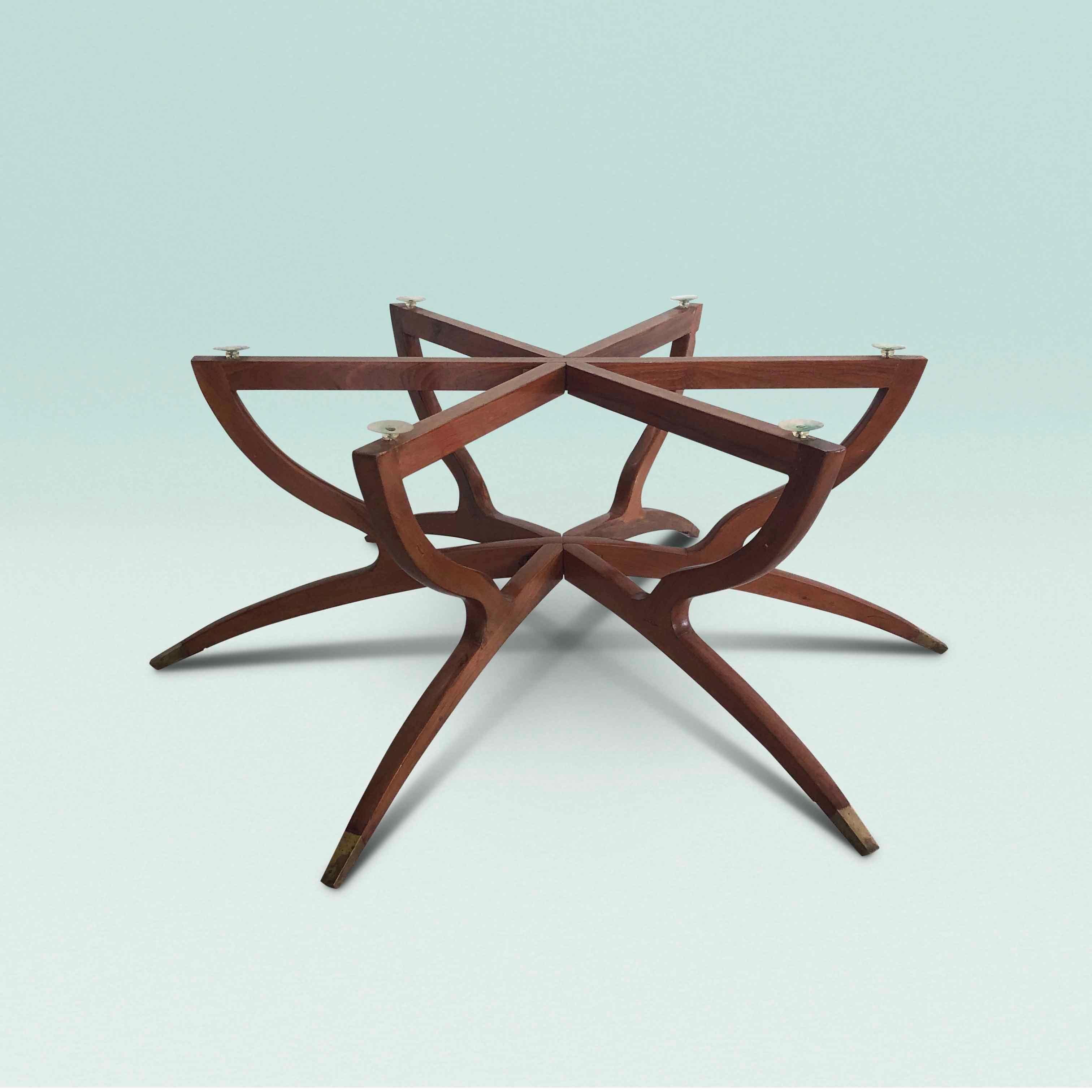 Foldable Mid-Century Spider Leg Coffee Table at 1stDibs