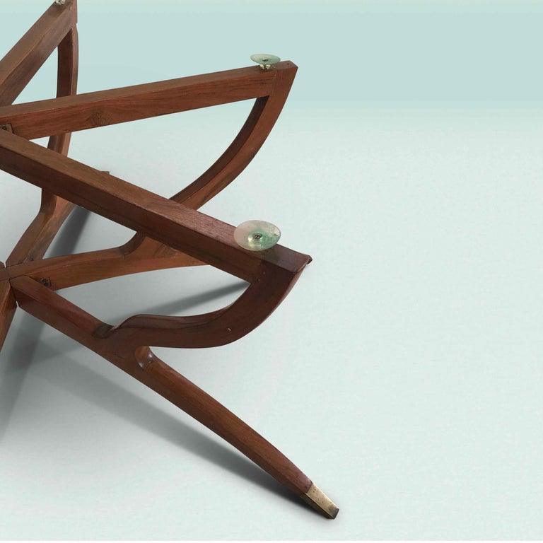 Foldable Mid-Century Spider Leg Coffee Table For Sale at 1stDibs