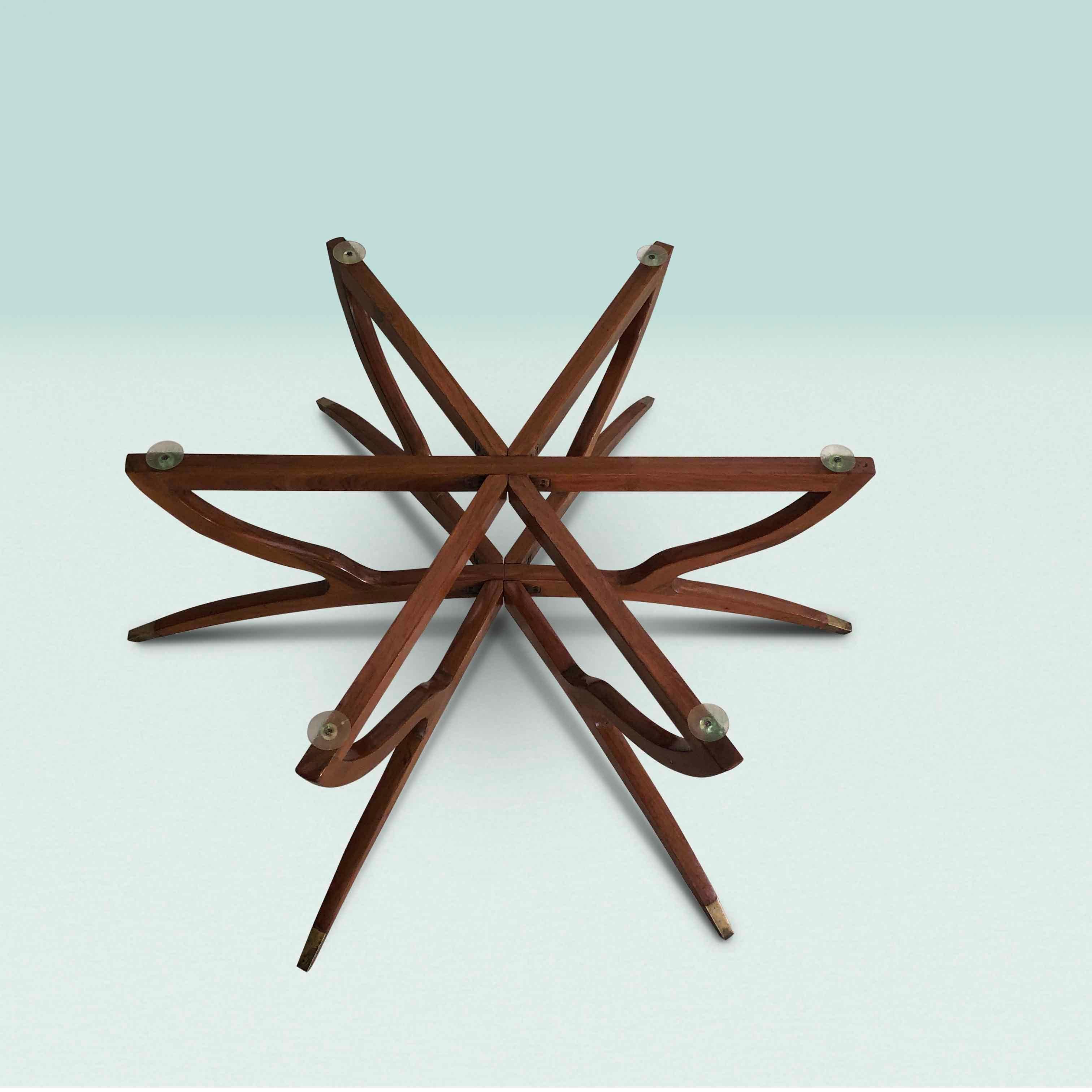 Foldable Mid-Century Spider Leg Coffee Table at 1stDibs