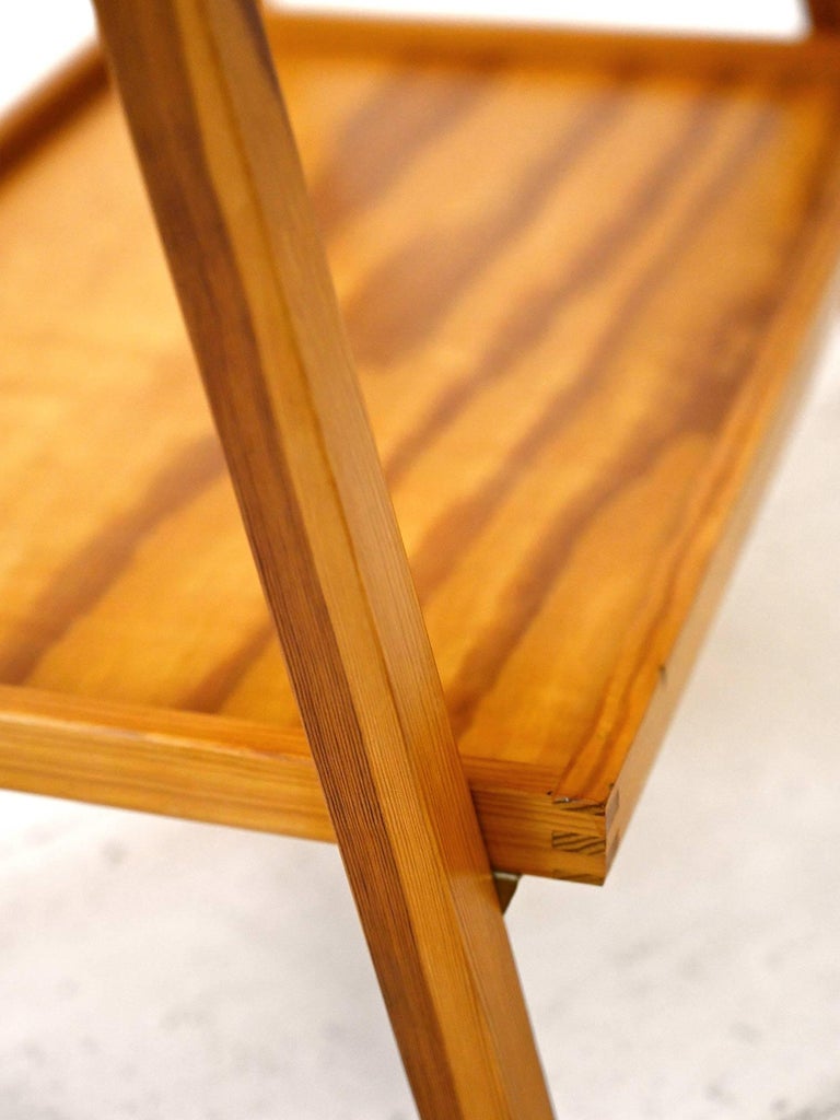 Foldable Side Table with Two Shelves For Sale at 1stDibs