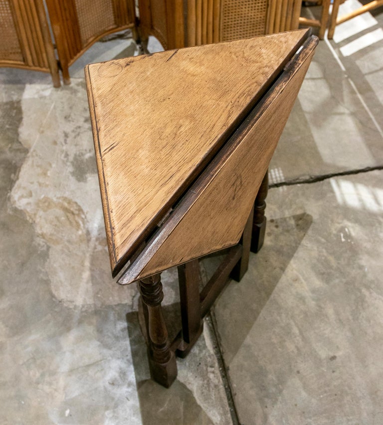 Foldable Wooden Side Table with Turned Legs at 1stDibs