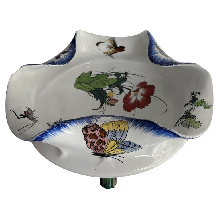 Folded Fruit Bowl 'Rousseau-Bracquemond' Service 1866-1875 For Sale at ...