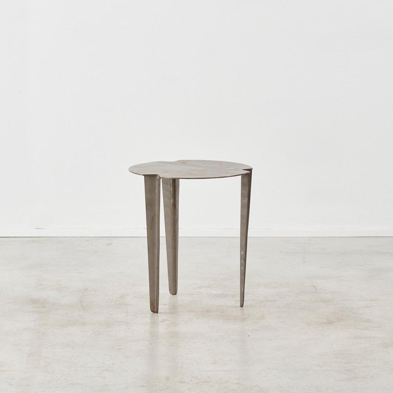 Folded Steel Side Table, US 1980s For Sale at 1stDibs