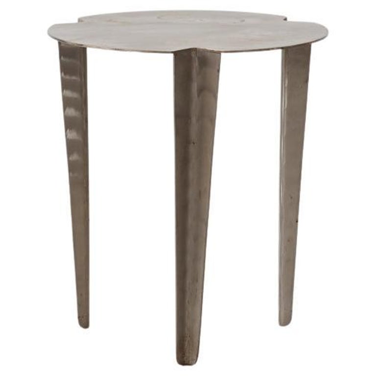 Folded Steel Side Table, US 1980s For Sale at 1stDibs