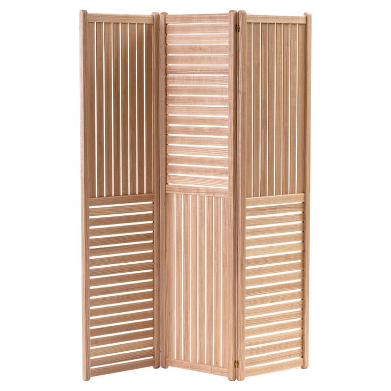 Folding 3-Panel or 4-Panel Room Divider Screen in Ash For Sale at 1stDibs