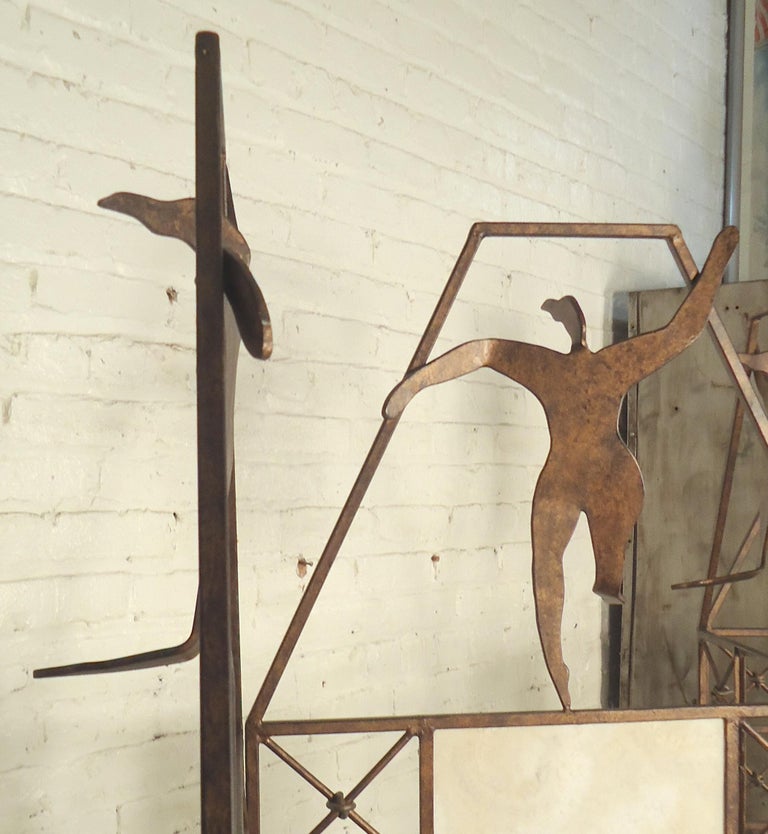 Folding Iron and Stone Divider For Sale at 1stDibs