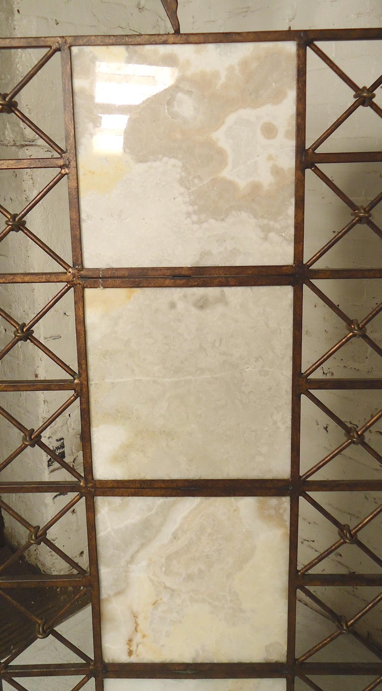 Folding Iron and Stone Divider For Sale at 1stDibs