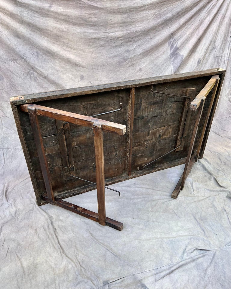 Folding Rustic Farm Table at 1stDibs
