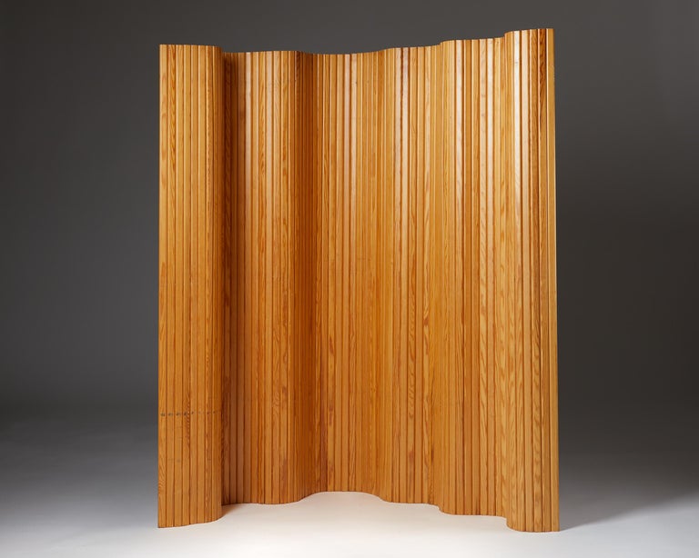 Folding “Screen 100” Designed by Alvar Aalto for Artek, Finland, 1936 ...