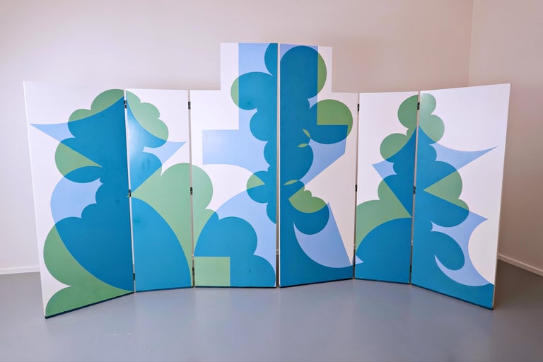 Folding Screen Model 'Balla' by Giacomo Balla for Simon Gavina, 1972 ...