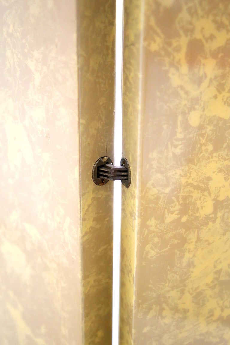 Folding Screens Italian by Giorgio Tura with Mirror in Lacquered Wood ...