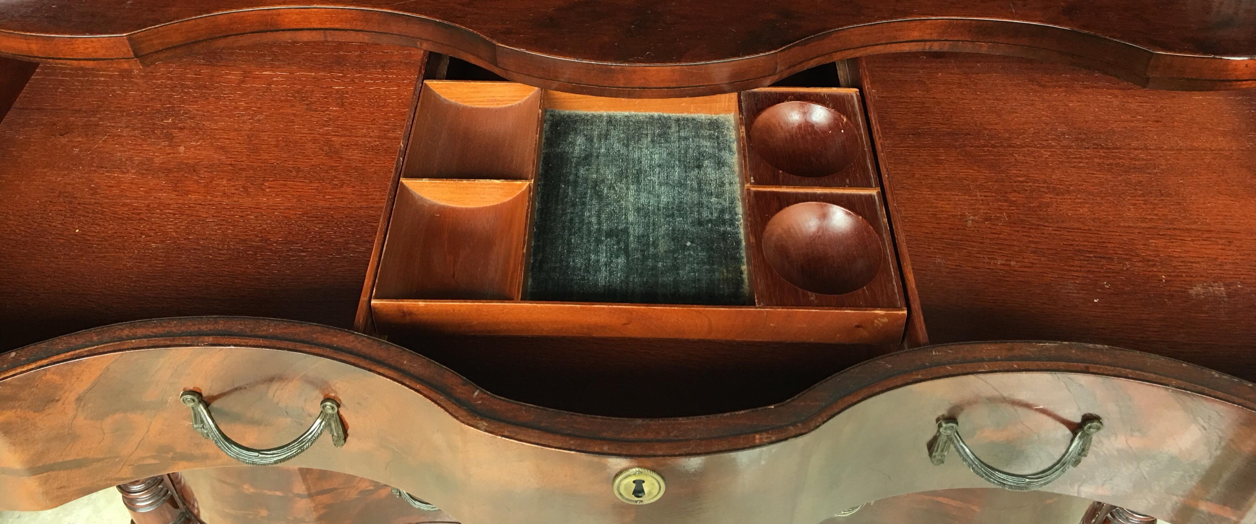 Foliate Carved Mahogany Wood Bowed Chest of Drawers at 1stDibs ...