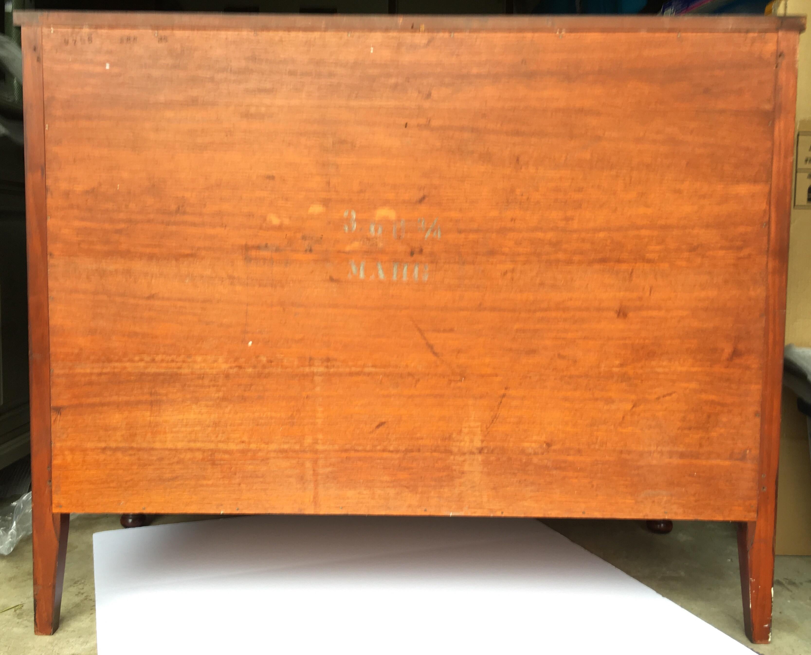 Foliate Carved Mahogany Wood Bowed Chest of Drawers at 1stDibs ...