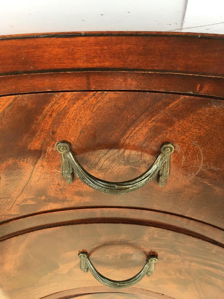 Foliate Carved Mahogany Wood Bowed Chest of Drawers For Sale at 1stDibs ...