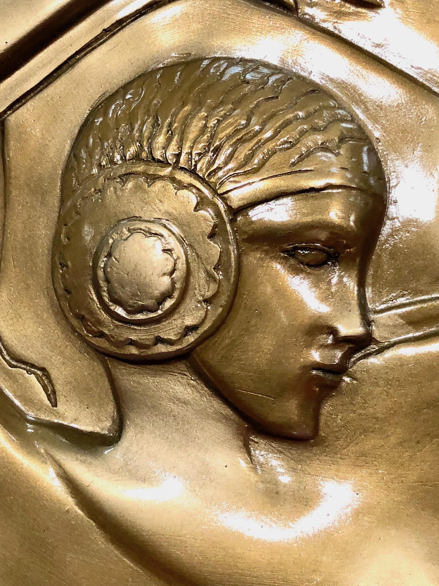 Folies Bergère Art Deco Style Golden Relief in Resin After Maurice ...