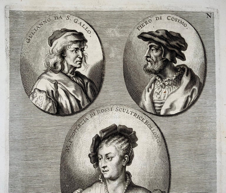 Folio Portraits of Artists, Puligo, Fiesole, Rossi, Gallo, Cosimo For ...