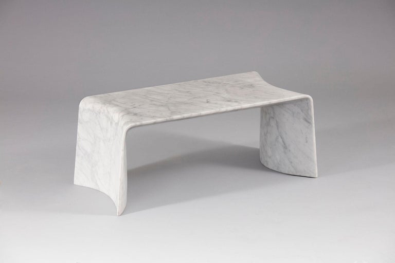Folio Rectangle Table in Carrara Marble by Daniel Fintzi for Formar For ...