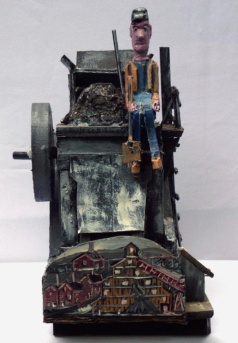 Folk Art Assemblage Model of a Coal Cracker by James 'Jim' Popso For ...