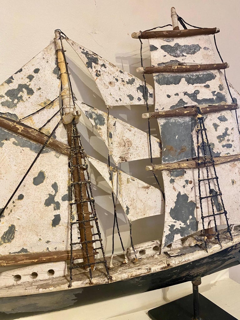 Folk Art Brigantine Weathervane by Frank Adams, Martha's Vineyard ...