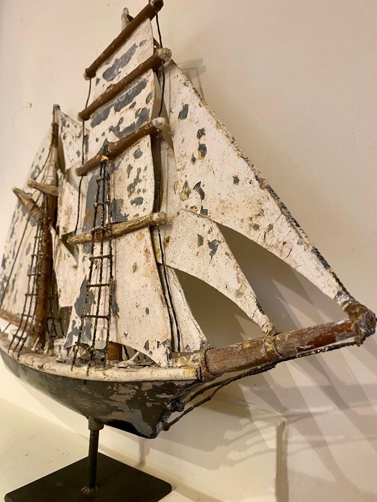 Folk Art Brigantine Weathervane by Frank Adams, Martha's Vineyard ...