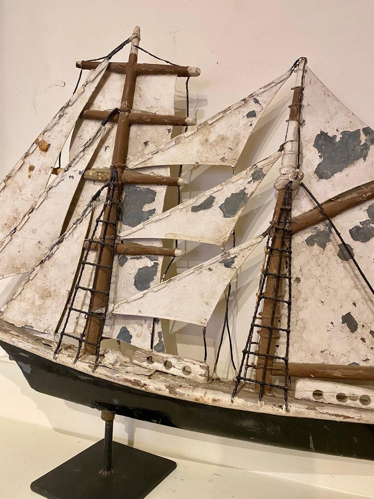 Folk Art Brigantine Weathervane by Frank Adams, Martha's Vineyard ...