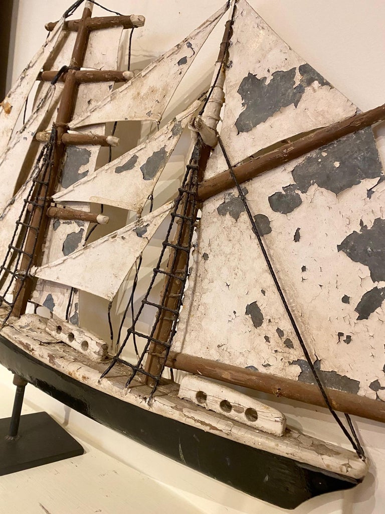 Folk Art Brigantine Weathervane by Frank Adams, Martha's Vineyard ...