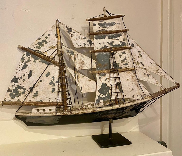 Folk Art Brigantine Weathervane by Frank Adams, Martha's Vineyard ...