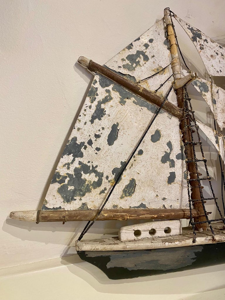 Folk Art Brigantine Weathervane by Frank Adams, Martha's Vineyard ...